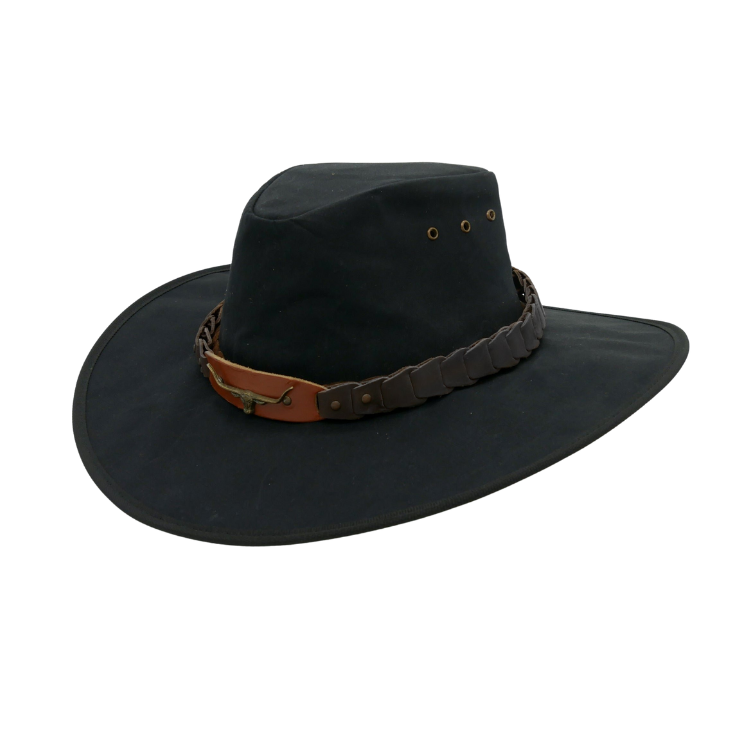 Kakadu Bronco Tinnie Drywax Shapeable Hat - Black – Hats By The Hundred