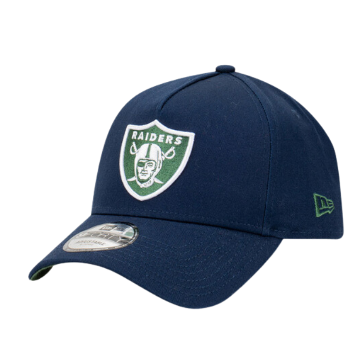 New Era Las Vegas Raiders 9FORTY A Frame Cap - Oceanside Blue/Rifle Gr ...