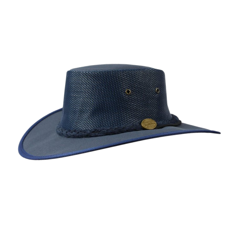 Barmah 1057 NA Navy Canvas Drover Airflow Hat – Hats By The Hundred