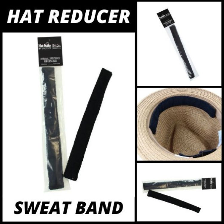 Hat Inserts - Sweat Band - Hat Reducer Black (2 pcs) – Hats By The Hundred