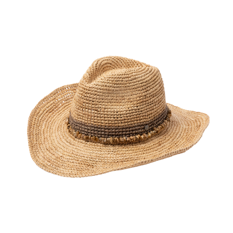 Rigon Ladies Castaway Raffia Cowboy Hat - Taupe – Hats By The Hundred
