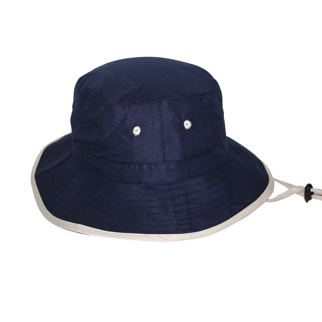 Cancer Council Kids Charlie Bucket Hat - Navy/Stone – Hats By The Hundred