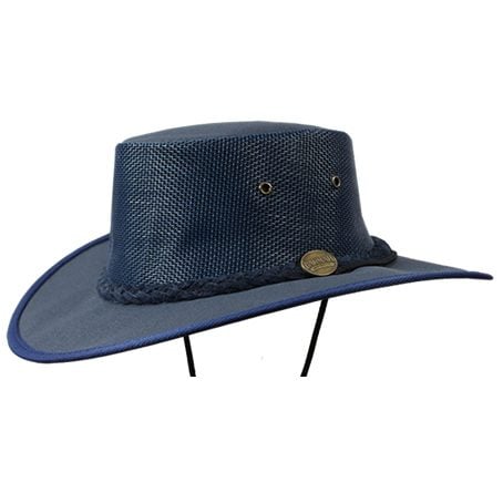 Barmah 1057 NA Navy Canvas Drover Airflow Hat – Hats By The Hundred