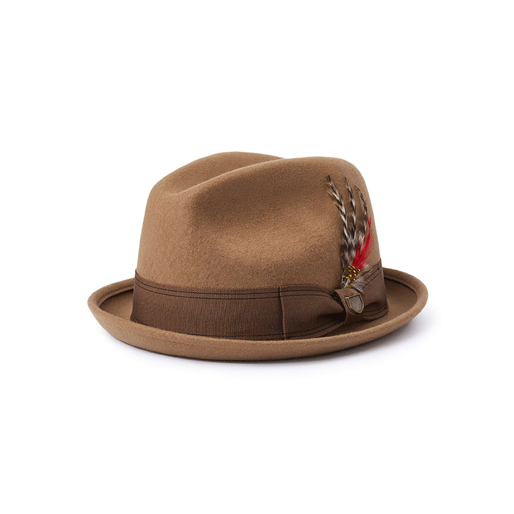 Brixton Gain Fedora - Khaki/Bronze – Hats By The Hundred