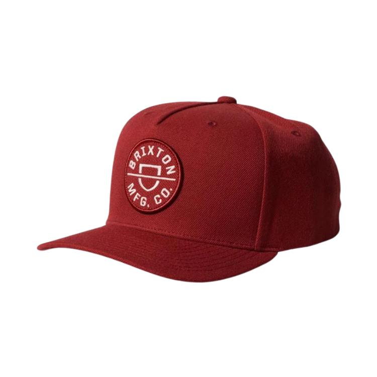Brixton Crest C MP Snapback - Barn Red – Hats By The Hundred