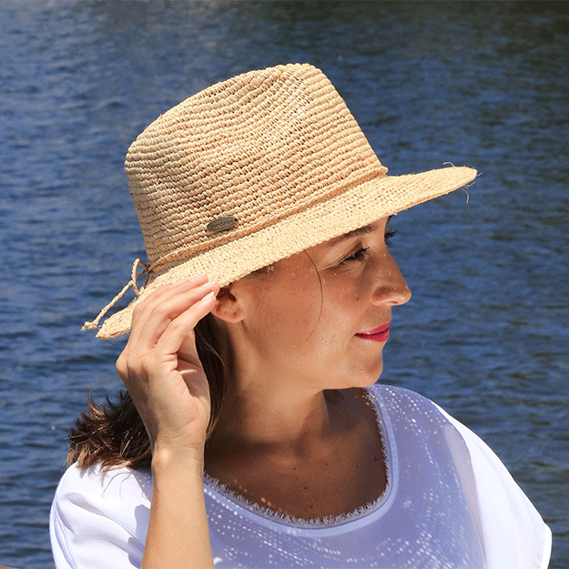 Sundaise Callie Raffia Fedora - Natural – Hats By The Hundred