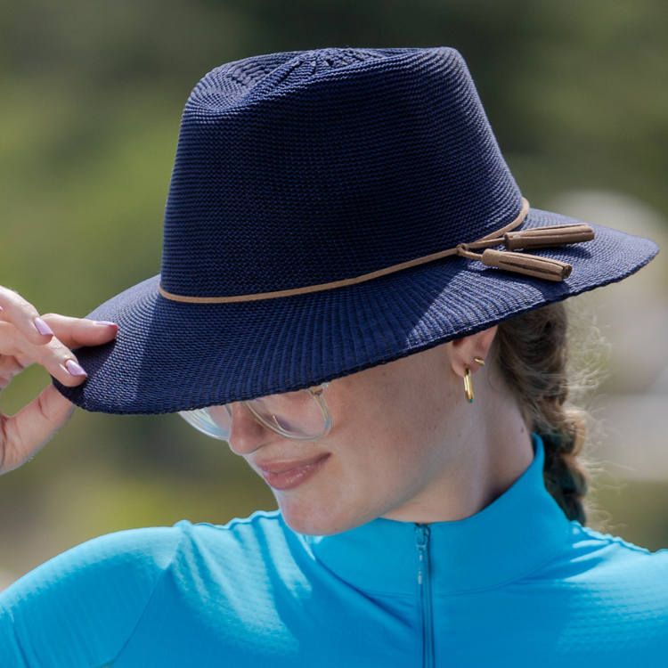 Evoke Caroline Fedora - Navy – Hats By The Hundred