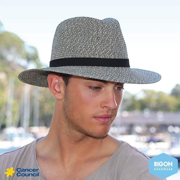 Cancer Council Outback Foldable Fedora - Grey/Black – Hats By The Hundred