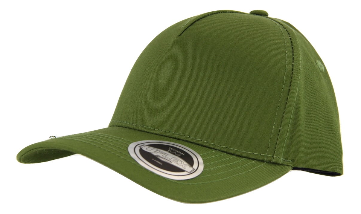 UFLEX 5 Panel Snapback Curved Cap - Olive – Hats By The Hundred